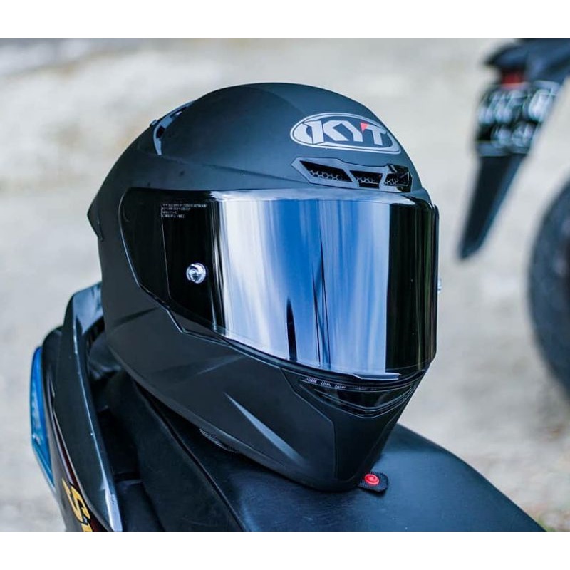 Jual kyt tt course black matte black doff paket ganteng dark visor original | Shopee Indonesia