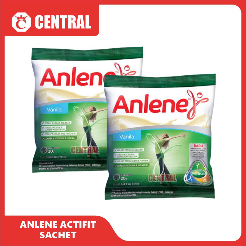 Jual ANLENE ACTIFIT kemasan Sachet 5@20gr /Centralbandung | Shopee ...