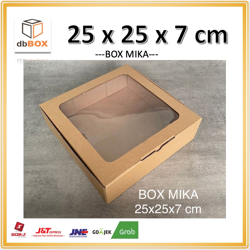 Jual BOX MIKA 25x25x7 cm kardus die cut, untuk kue hampers gift box ...