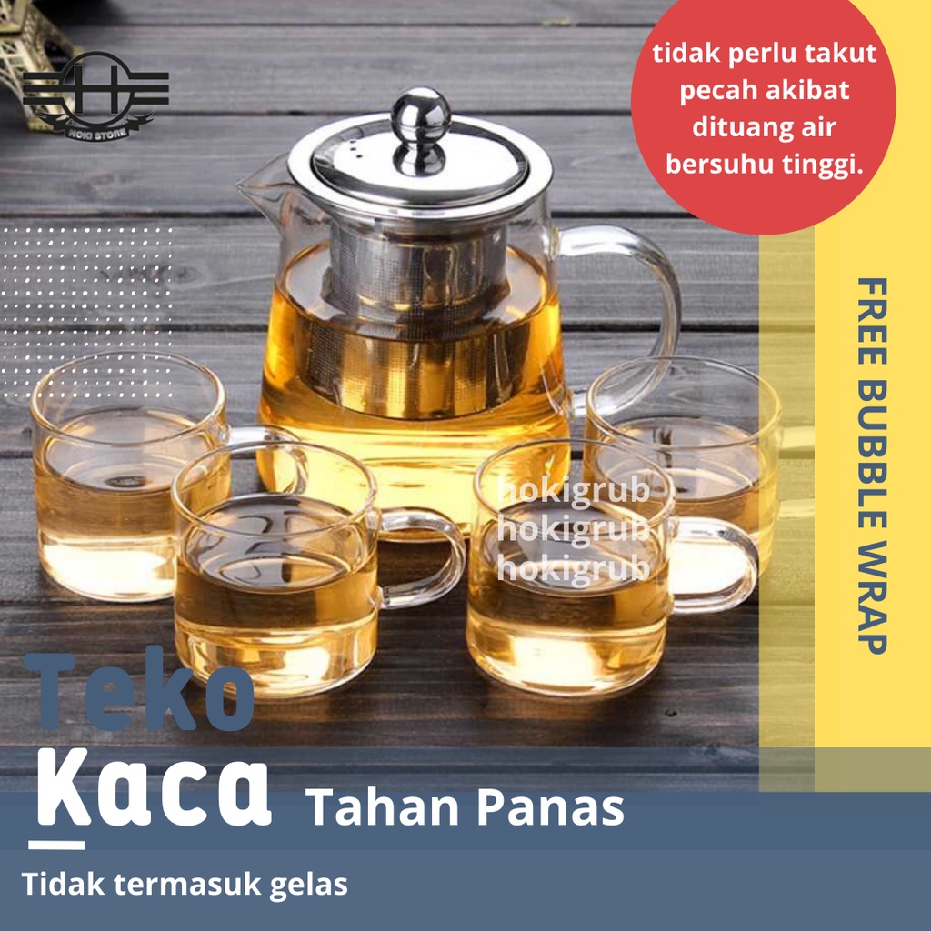 Jual Teko Kaca Tahan Panas Saringan Teh Teko Kaca Tahan Api Teko ...