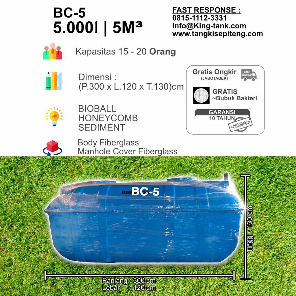Jual Septictank BIO BIOTECH-BIOFIL-BIOTANK 5000L / 5m3 | Shopee Indonesia