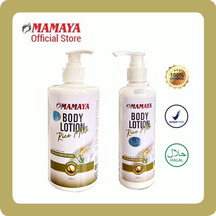 Jual {Mamaya} Body Lotion Rice Milk BPOM Resmi Bersertifikasi Halal 250 ...