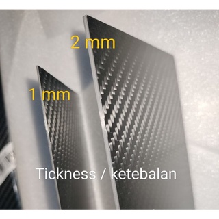 Jual Karbon fiber lembaran serat papan carbon fibre plate sheet membran ...