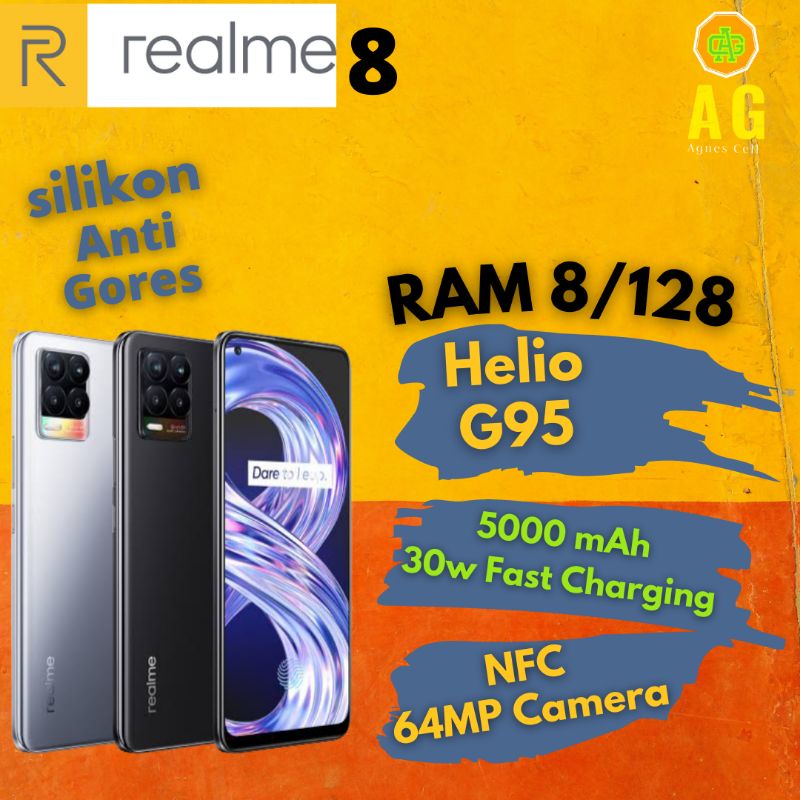 Jual REALME 8 NFC Ram 8GB Rom 128GB Resmi Original | Silver | Shopee ...