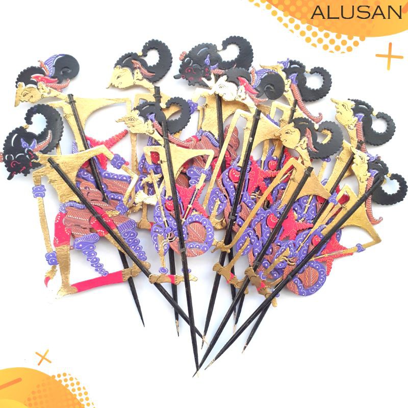 Jual Wayang kulit Pandawa Lima mini alusan [Puntadewa, Janaka ...