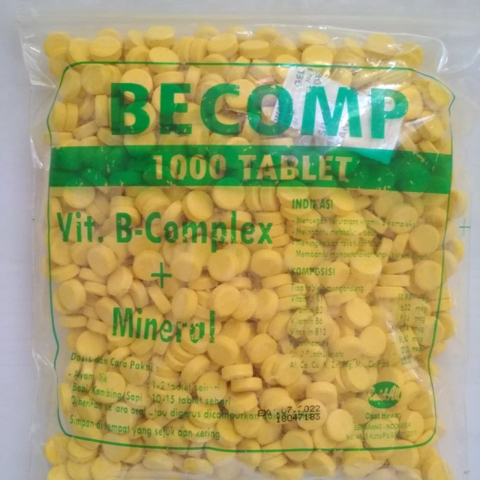 Jual BECOMP BCOM 1 TABLET ECER BCOMP BECOM RAID-ALL VITAMIN B COMPLEX ...