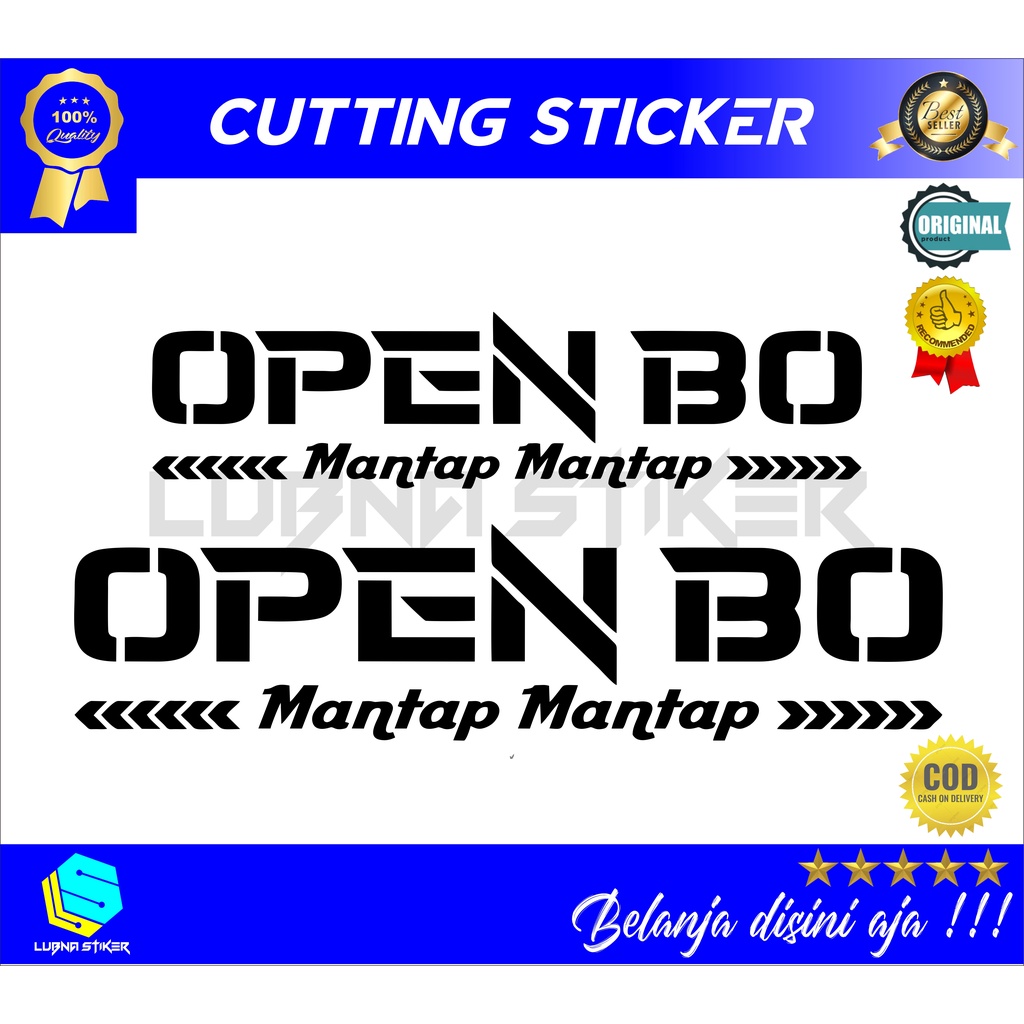 Jual Terbaru !!! stiker open bo / sticker mobil / sticker motor ...
