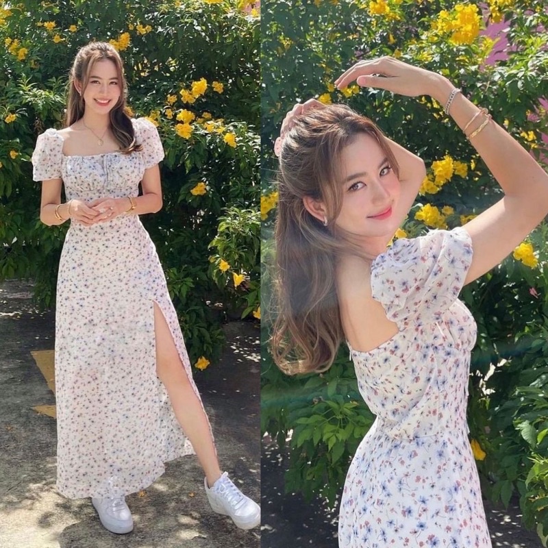 Jual Loveable Dress Korean Floral Vintage Summer Pantai Beach Sweet ...