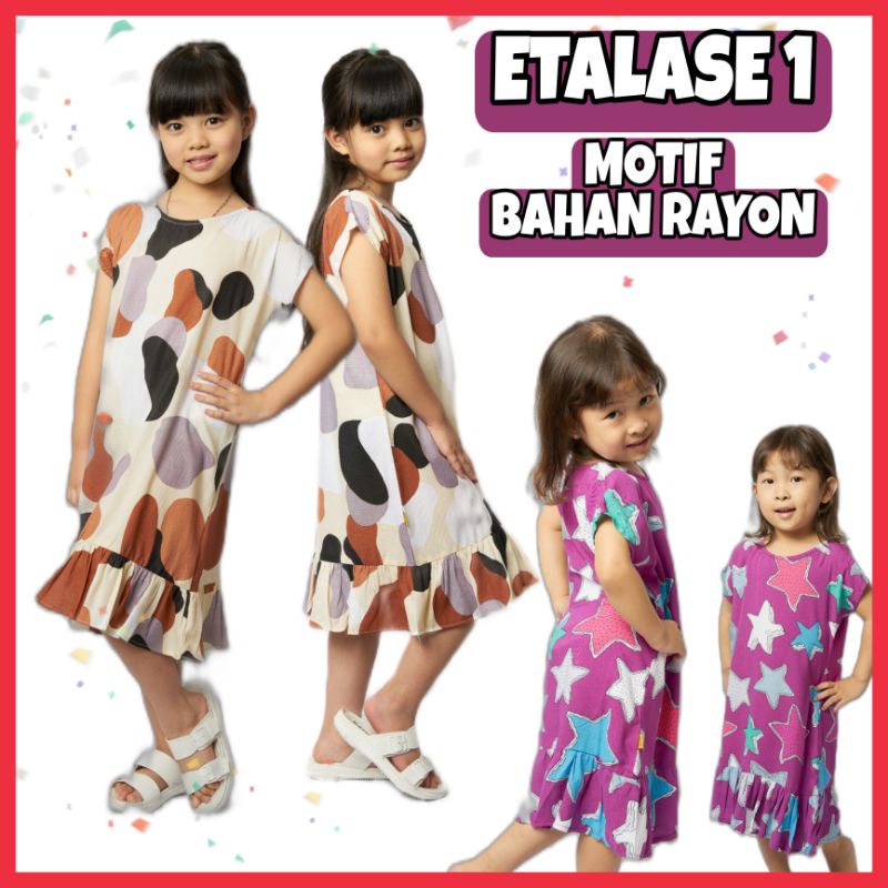 Jual Daster Anak Perempuan Bahan Rayon Umur 3-10 Thn TENNA KIDS ...