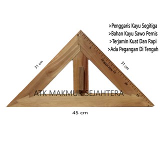 Jual Penggaris Kayu Segitiga | Shopee Indonesia