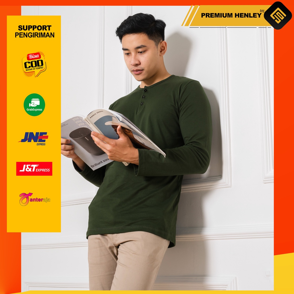 Jual KAOS HENLEY PANJANG POLOS PREMIUM COTTON 30S / KAOS HENLEY PRIA ... Jual KAOS HENLEY PANJANG POLOS PREMIUM COTTON 30S / KAOS HENLEY PRIA ...