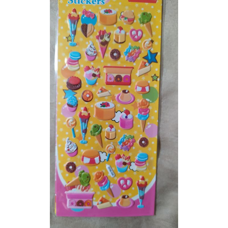 Jual Stiker timbul PERMEN / ES KRIM /MAKANAN 10x20cm | Shopee Indonesia