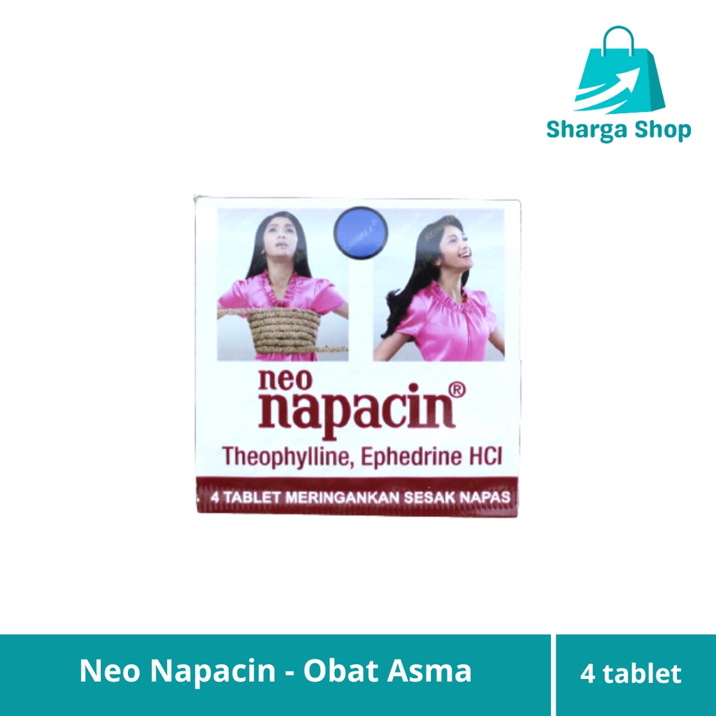 Jual NEO NAPACIN STRIP 4 TABLET MERINGANKAN SESAK NAPAS / OBAT ASMA ...