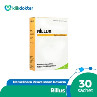 Jual Rillus 30tablet - Suplemen Pencernaan Prebiotik Probiotik | Shopee ...
