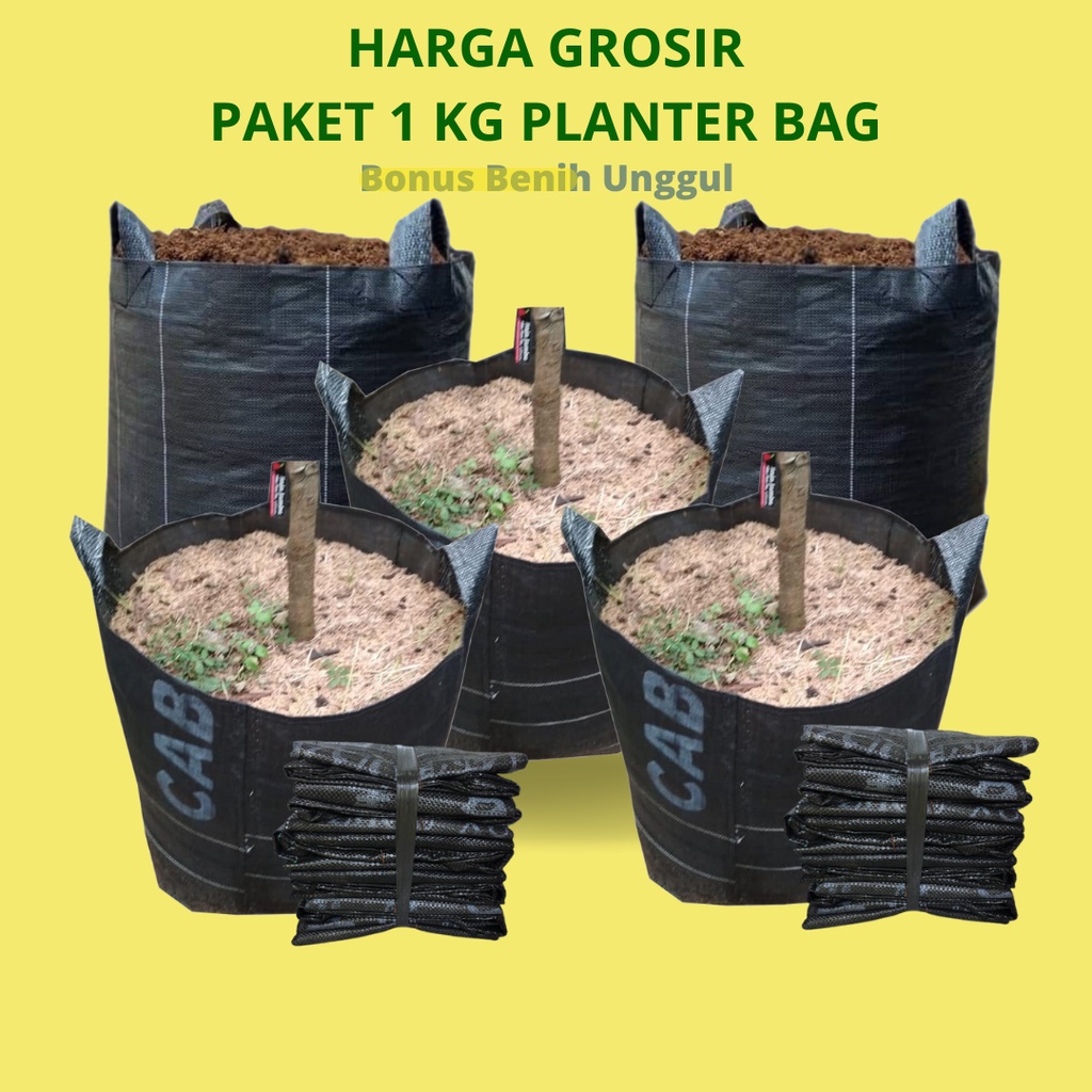 Jual Paket 1 Kg Planter Bag Ukuran 15 Liter Tanpa Cantelan 15 Liter 25 ...