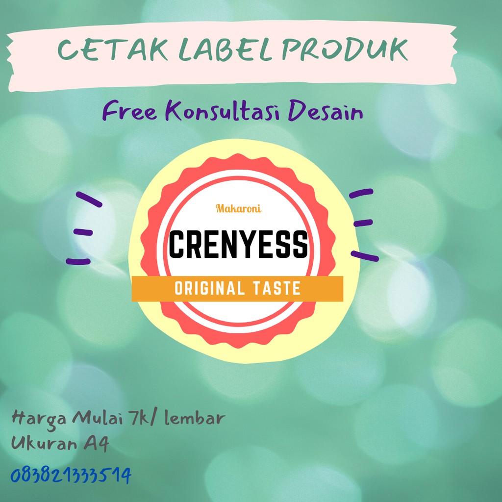 Jual Cetak stiker / sticker label custom A4 | Shopee Indonesia