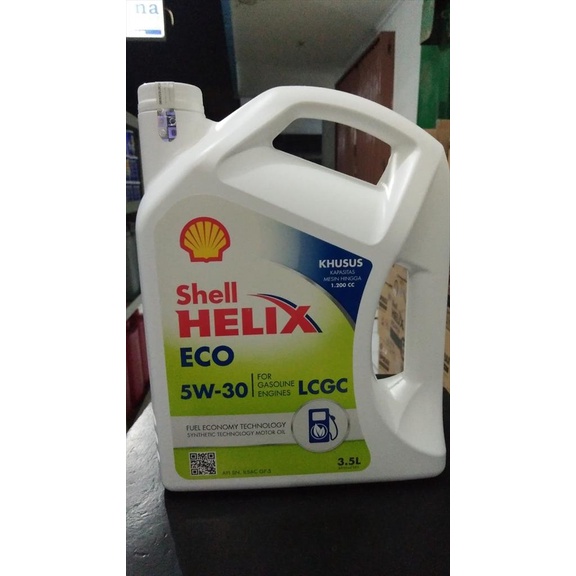 Jual Oli Mesin Shell Helix ECO 5W-30 3,5 Liter Galon Asli Scan Barcode ...