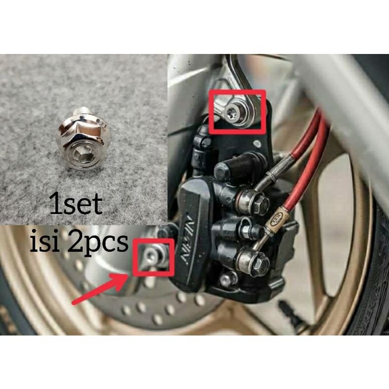 Jual BAUT PROBOLT KALIPER DEPAN/BELAKANG PCX 150 160 STAINLESS 2 KUNCI | Shopee Indonesia