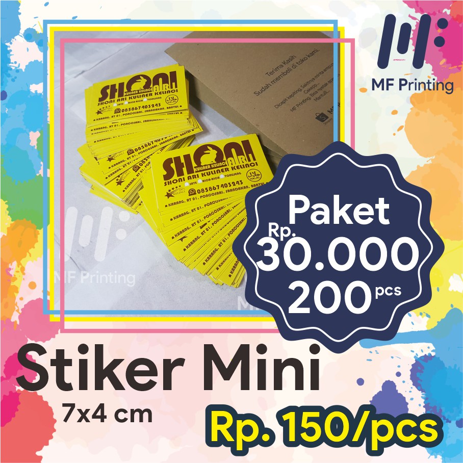 Jual PAKET 200 STIKER PRODUK PROMOSI | Shopee Indonesia