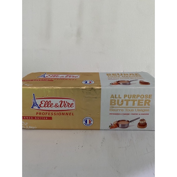 Jual Butter Unsalted Elle 2,5kg | Shopee Indonesia