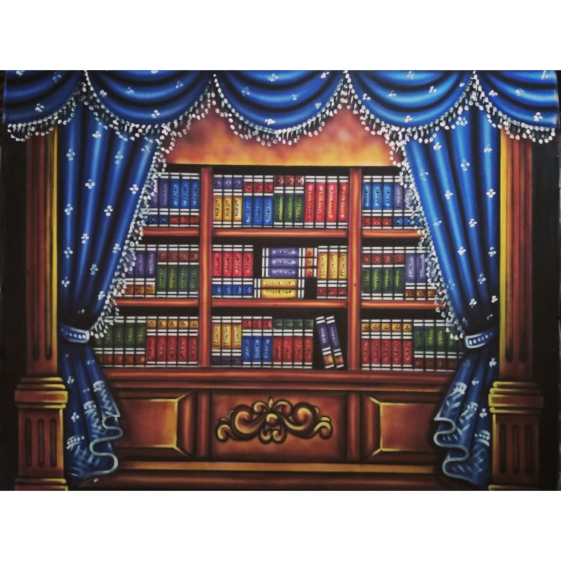 Jual Background Rak Buku full 2,5x3m | Shopee Indonesia