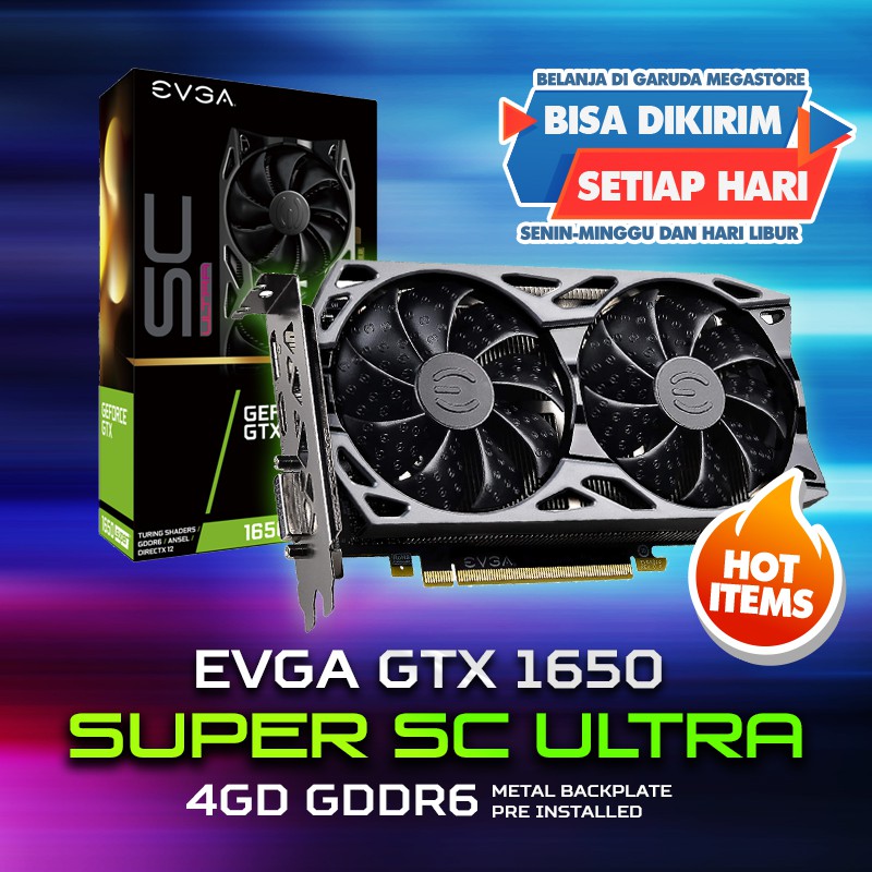 Jual EVGA GTX 1650 SUPER SC ULTRA GAMING VGA GTX 1650 4GB GDDR6 Indonesia|Shopee Indonesia