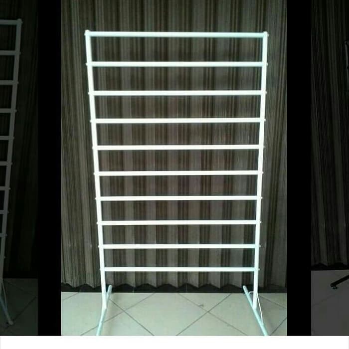 Jual Rak Jilbab Besi / Rak Jilbab Besi 10 tingkat ( BAHAN BESI PUTIH ...