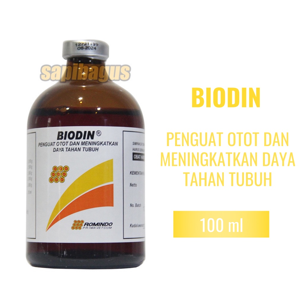 Jual Biodin 100 ml - Vitamin Hewan Ternak - Penguat Otot Ternak ...