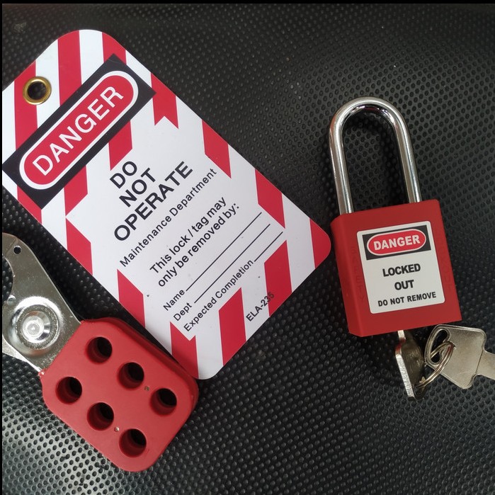Jual Lockout TAGOUT KIT with Hasps, Loto Tags, Red Safety Padlocks ...