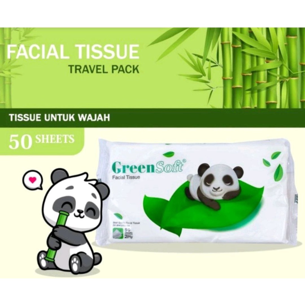 Jual GREEN SOFT TISSUE TRAVEL PACK 50 SHEET [gerai] | Shopee Indonesia