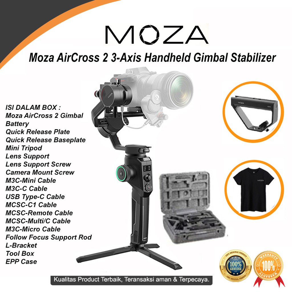 Moza AirCross 2 3-Axis Handheld Gimbal Stabilizer - Moza Air Cross 2 ...