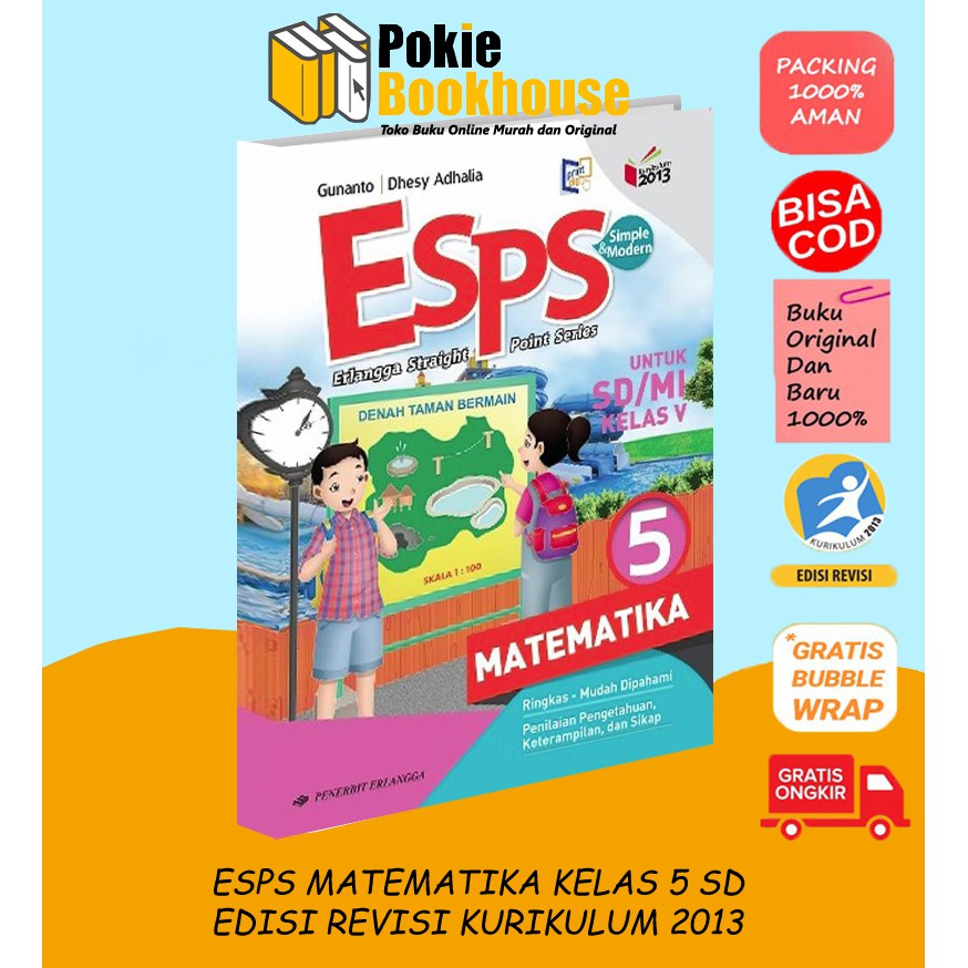 BEST SELLER ESPS MATEMATIKA 5 SD/MI KELAS V ( K13N ) ERLANGGA GUNANTO | Shopee Indonesia