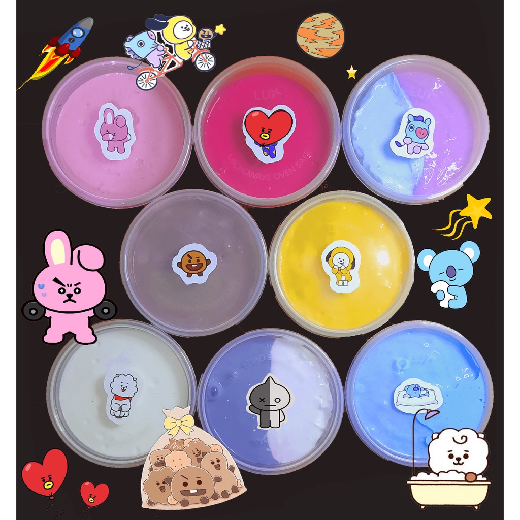 Jual BT21 TOFU SLIME 200 cc// BONUS SLIME ACTIVATOR DAN STIKER// slime ...