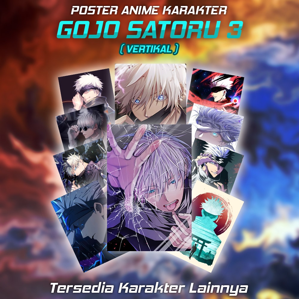 Jual Poster Anime Wallpaper Gojo Satoru 3 - SIZE A5 / A4 / A3 (BEBAS ...