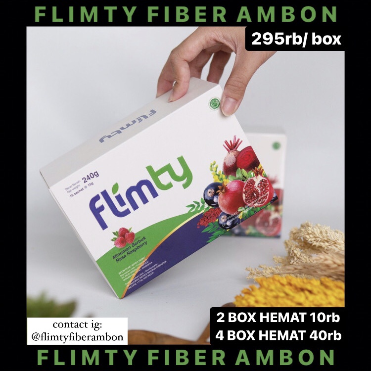 Jual Flimty Fiber 1 Box Minuman Detox Minuman Diet isi 16 sachet ...