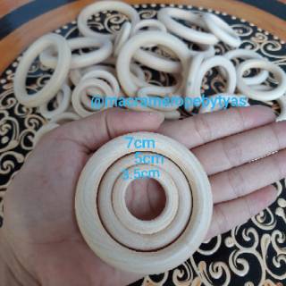 Jual Wooden ring kayu warna natural. Ring kayu lingkaran | Shopee Indonesia
