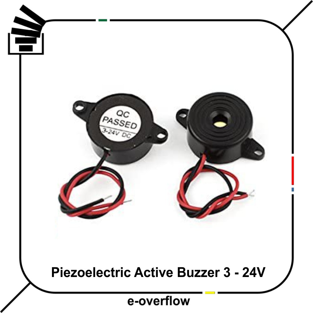 Piezoelectric Aktif Speaker 12V DC 3-24V Buzzer Alarm Continuous Sound ...