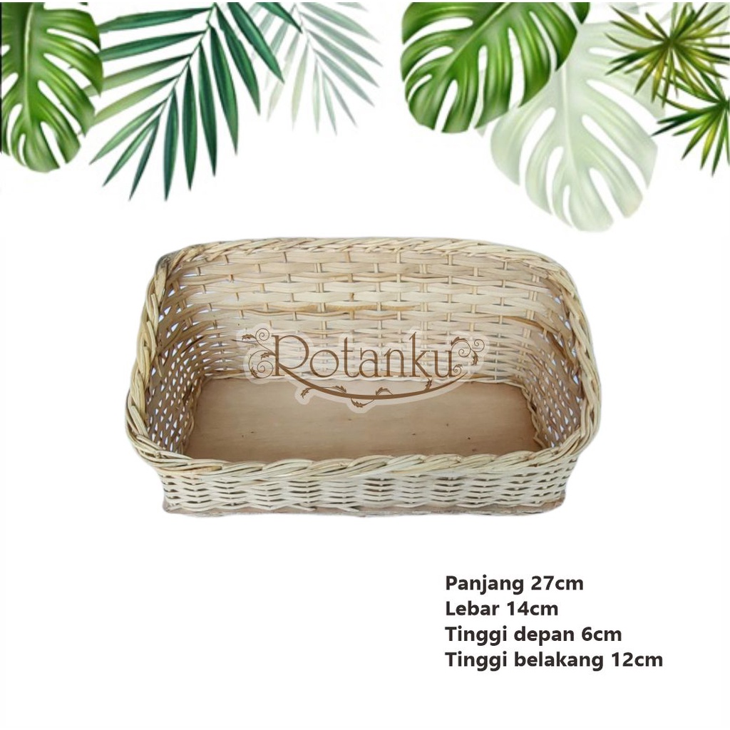 Jual Keranjang Rotan Kotak Miring Dengan Alas Triplek Tempat Parcel ...