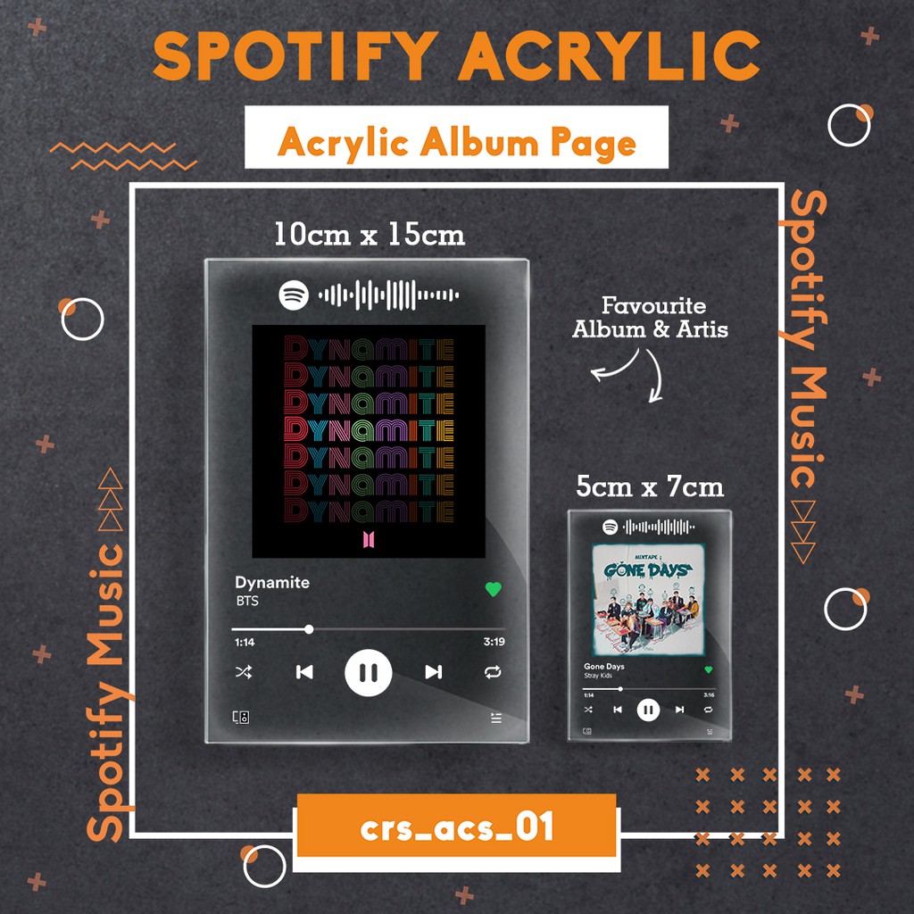 Jual Plakat Custom Akrilik Hiasan Album Musik Spotify Bebas Request ...