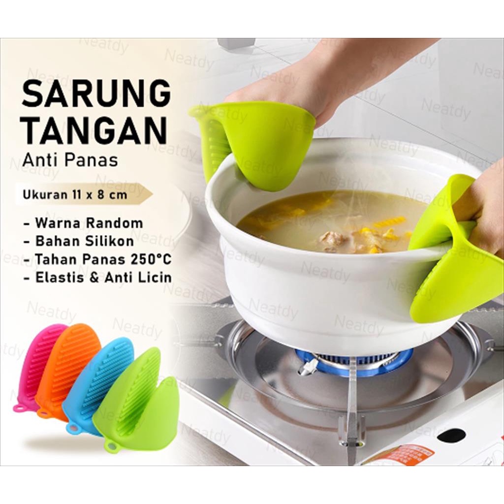 Jual Sarung Tangan Anti Panas 2PCS Silikon Pemegang Panci Anti Panas ...