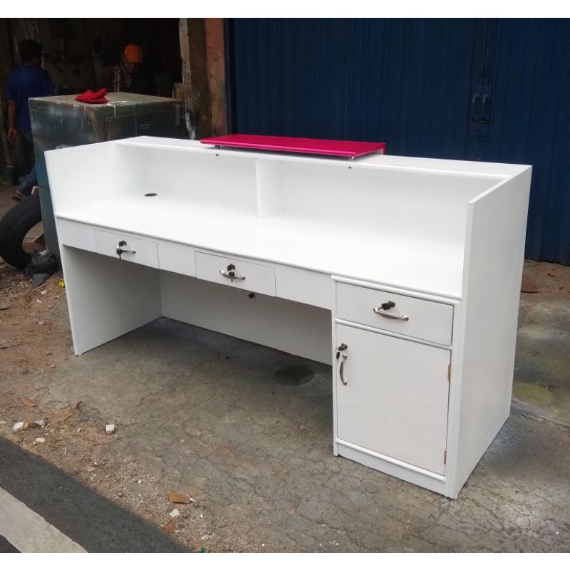 Jual Meja Resepsionis Meja Counter Meja Front Office Furniture Custom ...