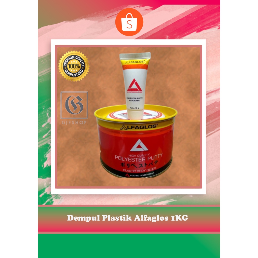 Jual Dempul Plastik Alfaglos 1kg | Shopee Indonesia