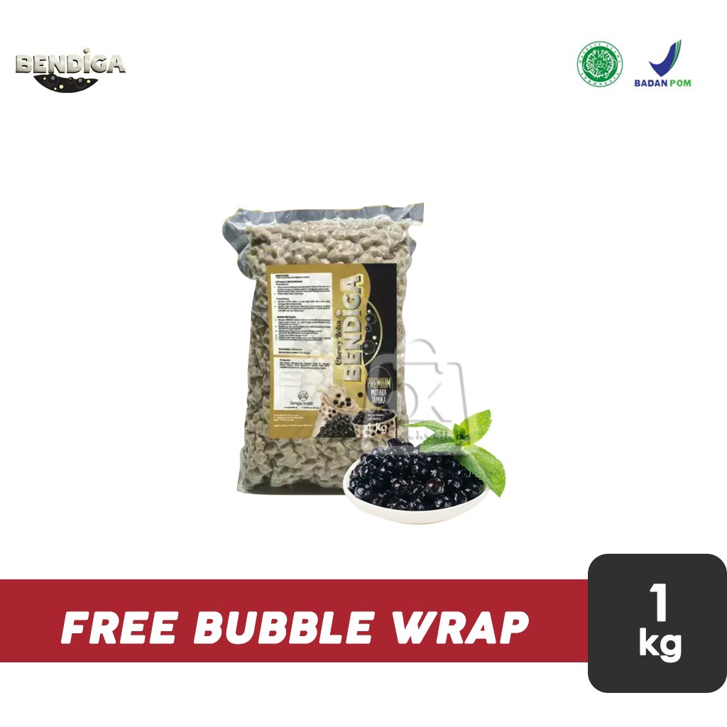 Jual Topping Minuman Instan Chewy Boba Bendiga/ Tapioka Black Bubble ...