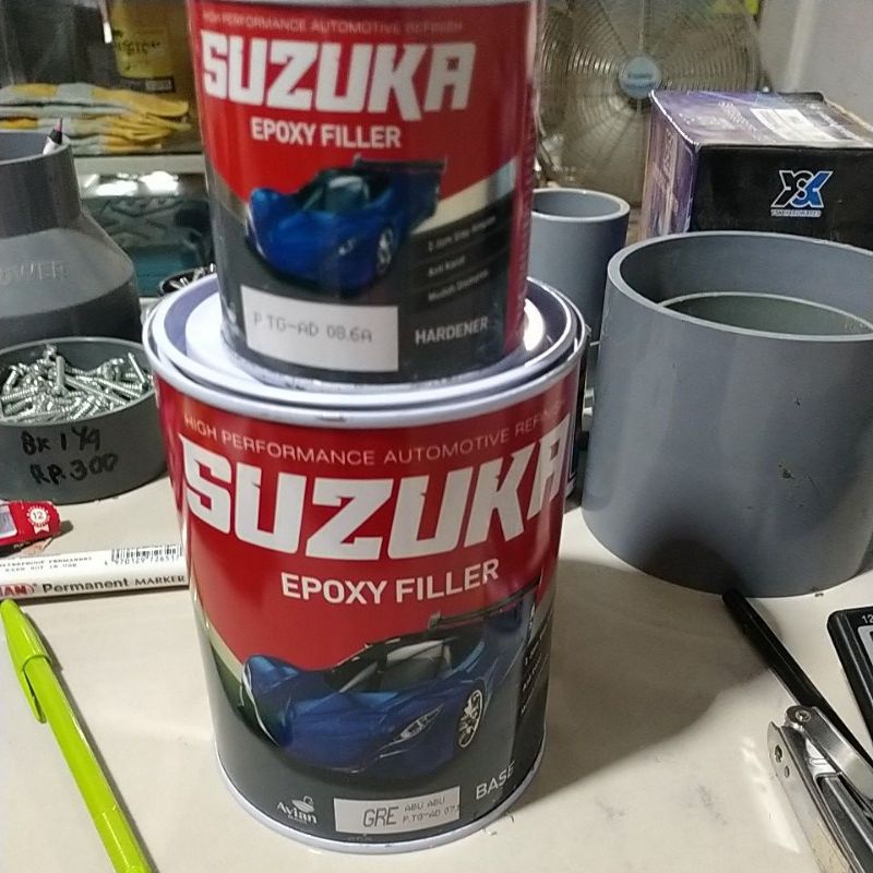 Jual Cat Dasar Duko Epoxy filler Suzuka 1kg | Shopee Indonesia