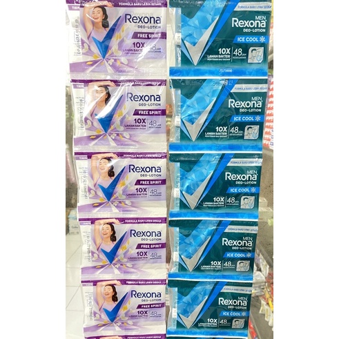 Jual Rexona deo lotion woman/ men renceng 9gr isi 12 sachet | Shopee ...