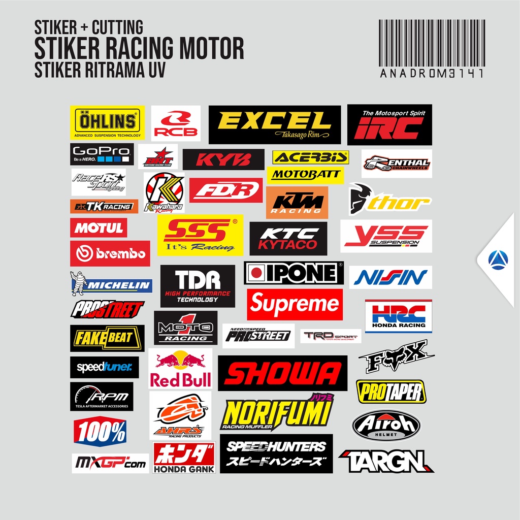 Jual Stiker Racing Motor | Cetak & Cutting Stiker Racing Motor ...
