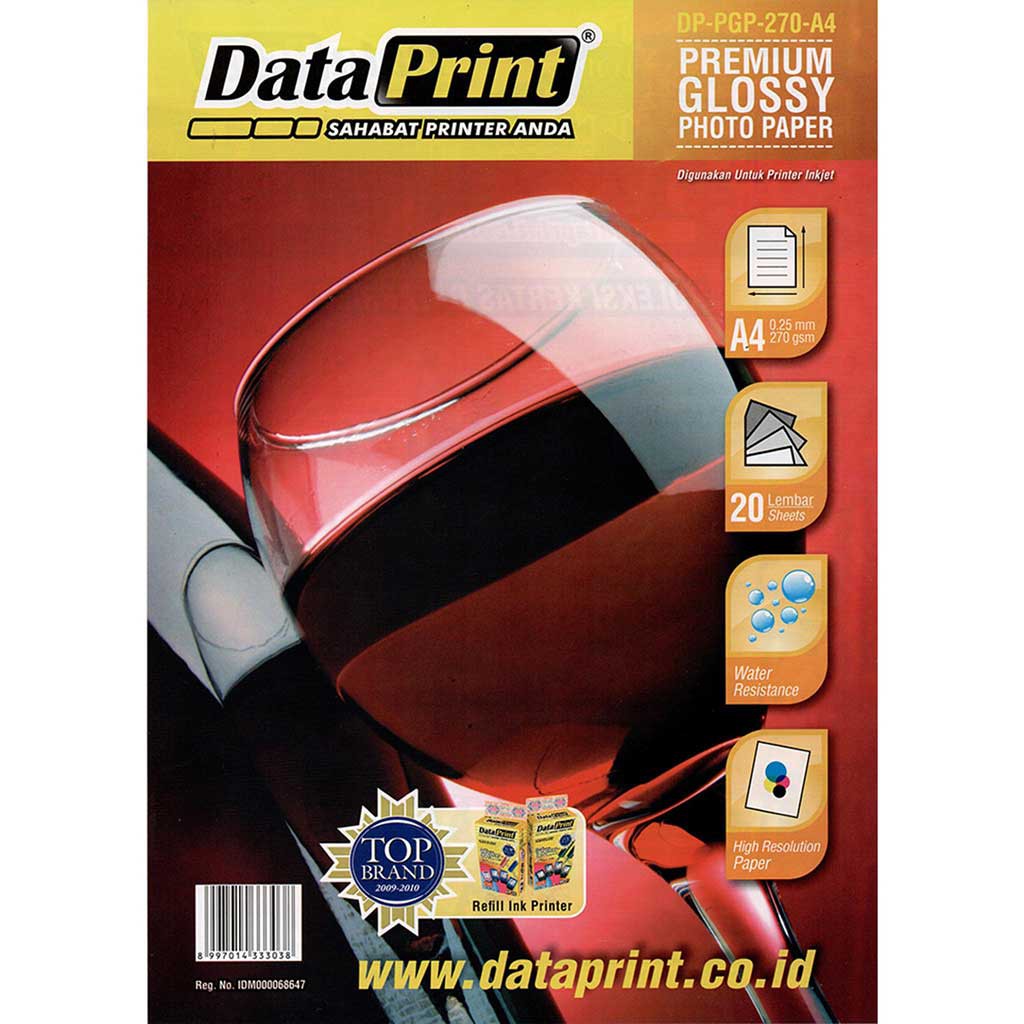 Jual Kertas Data Print Premium Glossy Photo Paper 270 Gram 270Gram A4 ...