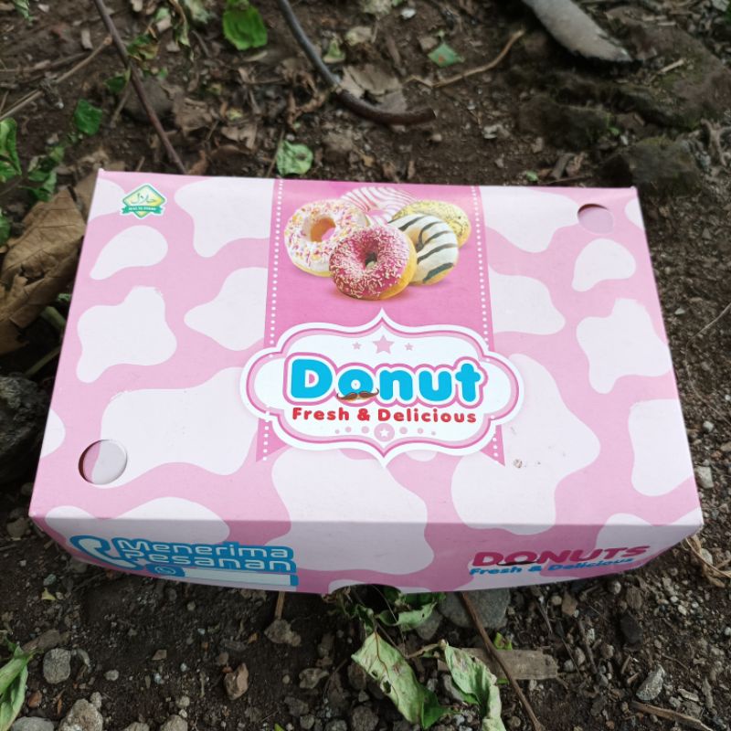 Jual Dus Box Kemasan Donat ukuran 21x13,5 bahan ivory Bagus murah ...