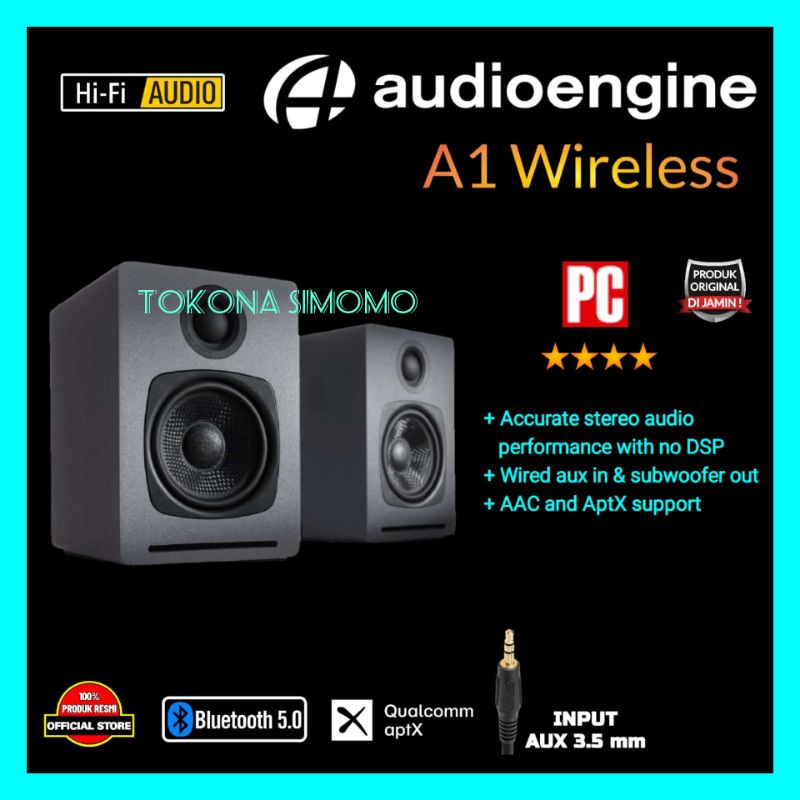 Jual Audioengine A1 Wireless Premium Stereo Home Music System Speakers | Shopee Indonesia