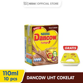 Jual Dancow Susu UHT Rasa Coklat 110 mL 10 pcs Gratis Lunch Box ...